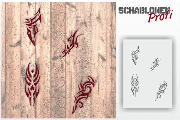 small Tribal Stencil Set - SchablonenProfi